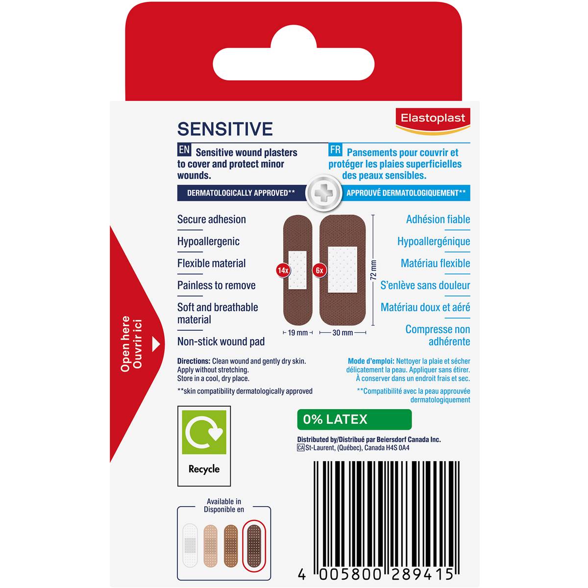 Elastoplast Sensitive Plasters For Wound Protection Dark Skin Tone 20 ...