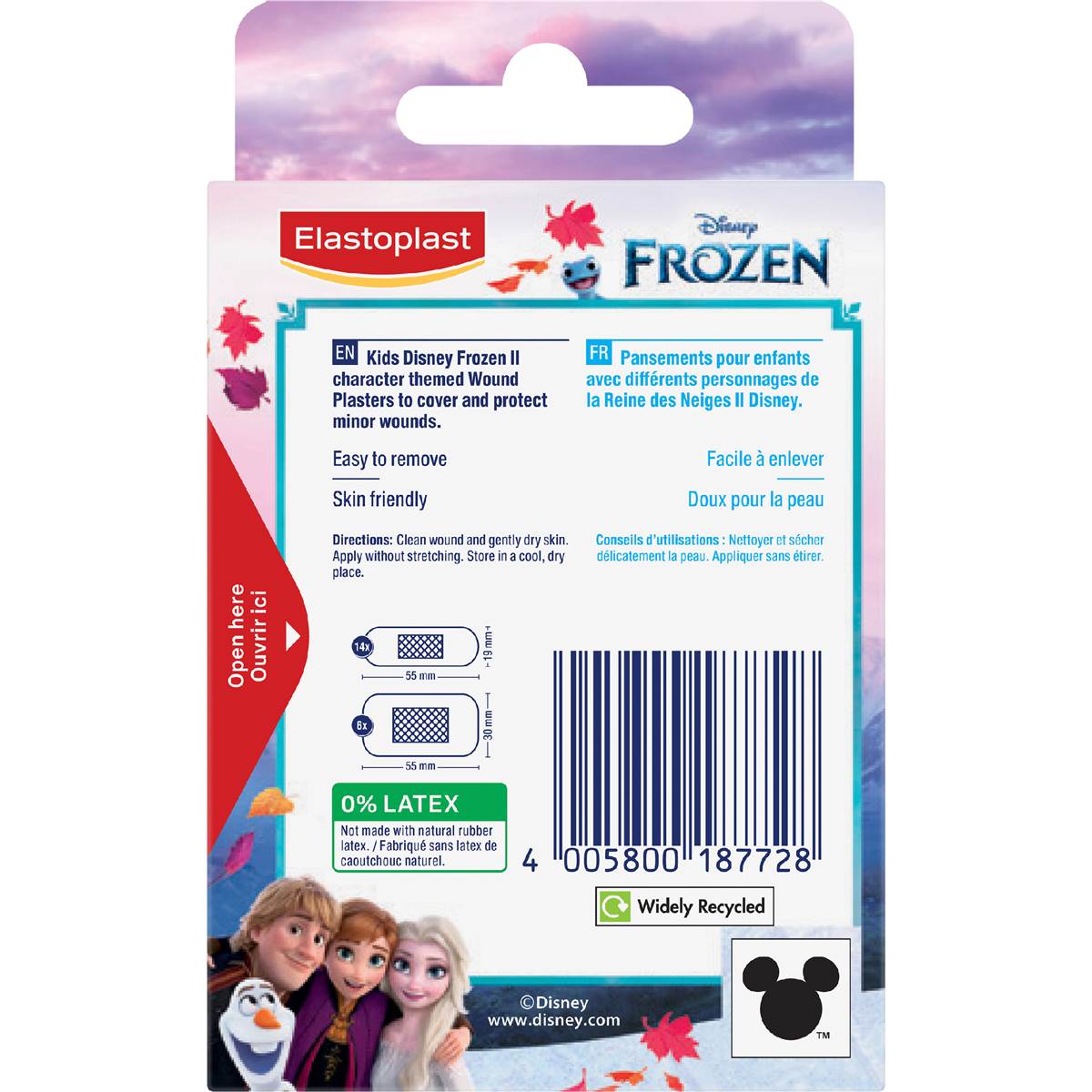 Elastoplast Disney® Frozen Kids Plasters For Small Wounds 20 Pack ...