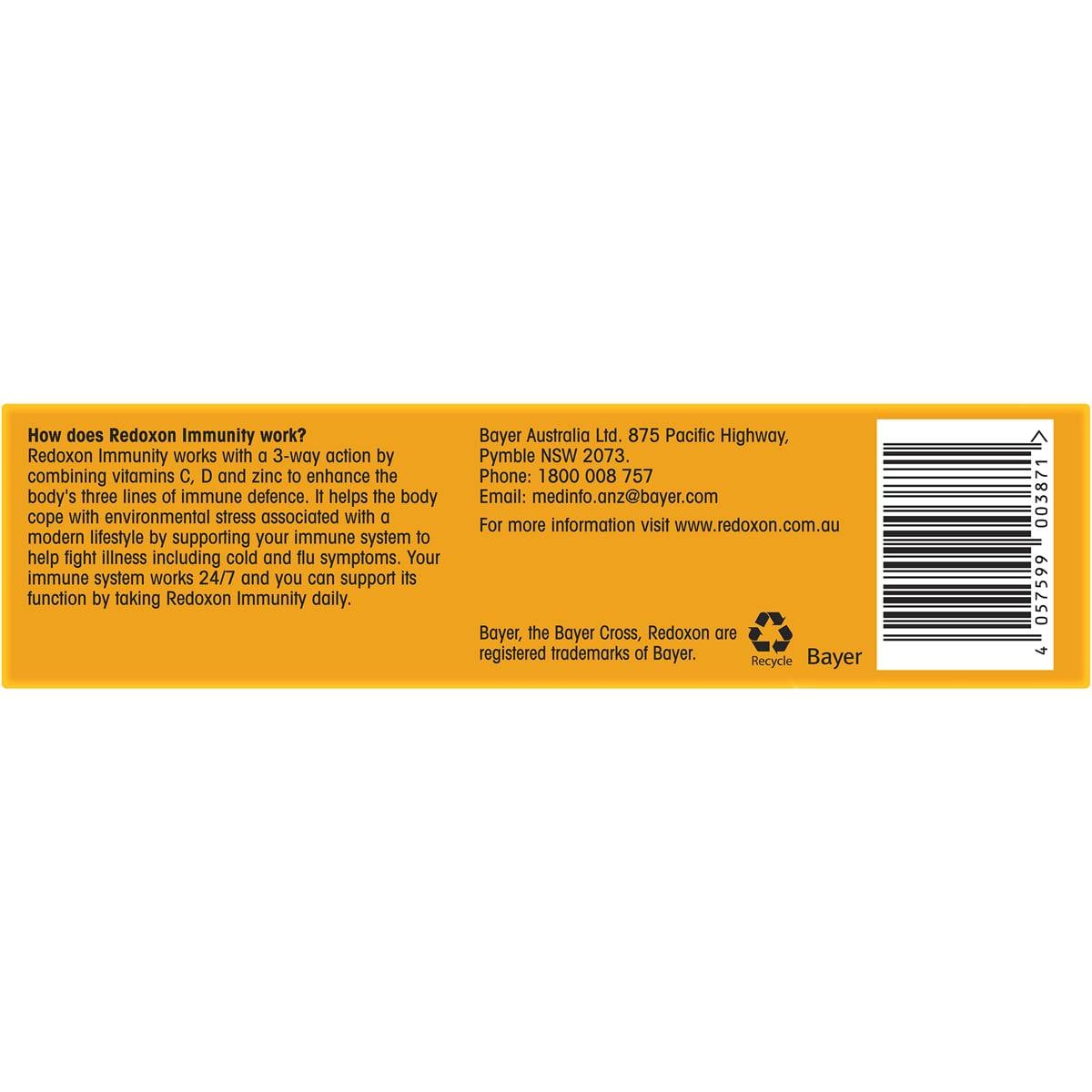 Redoxon Immunity Vitamin Orange Flavoured Effervescent Tablets 15 Pack ...