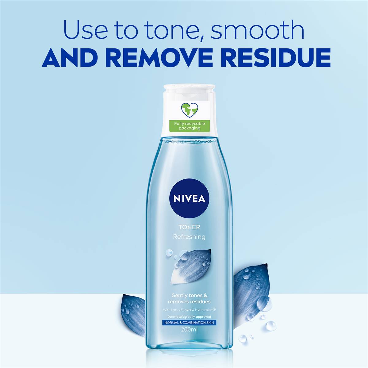 Nivea Refreshing Facial Toner For Normal & Combination Skin 200ml ...