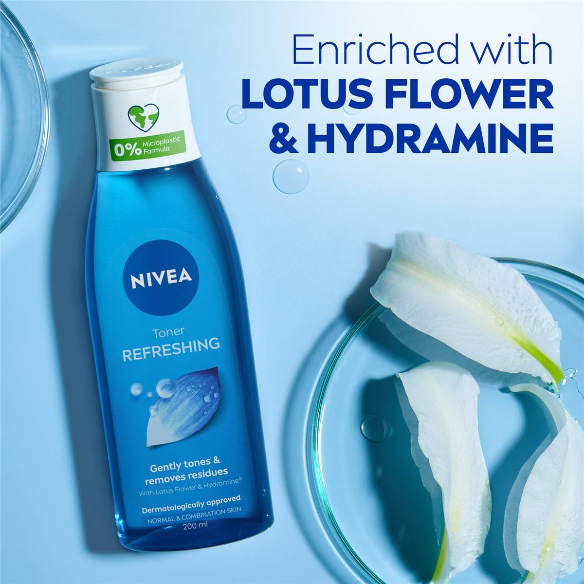 Nivea Refreshing Facial Toner For Normal & Combination Skin 200ml ...