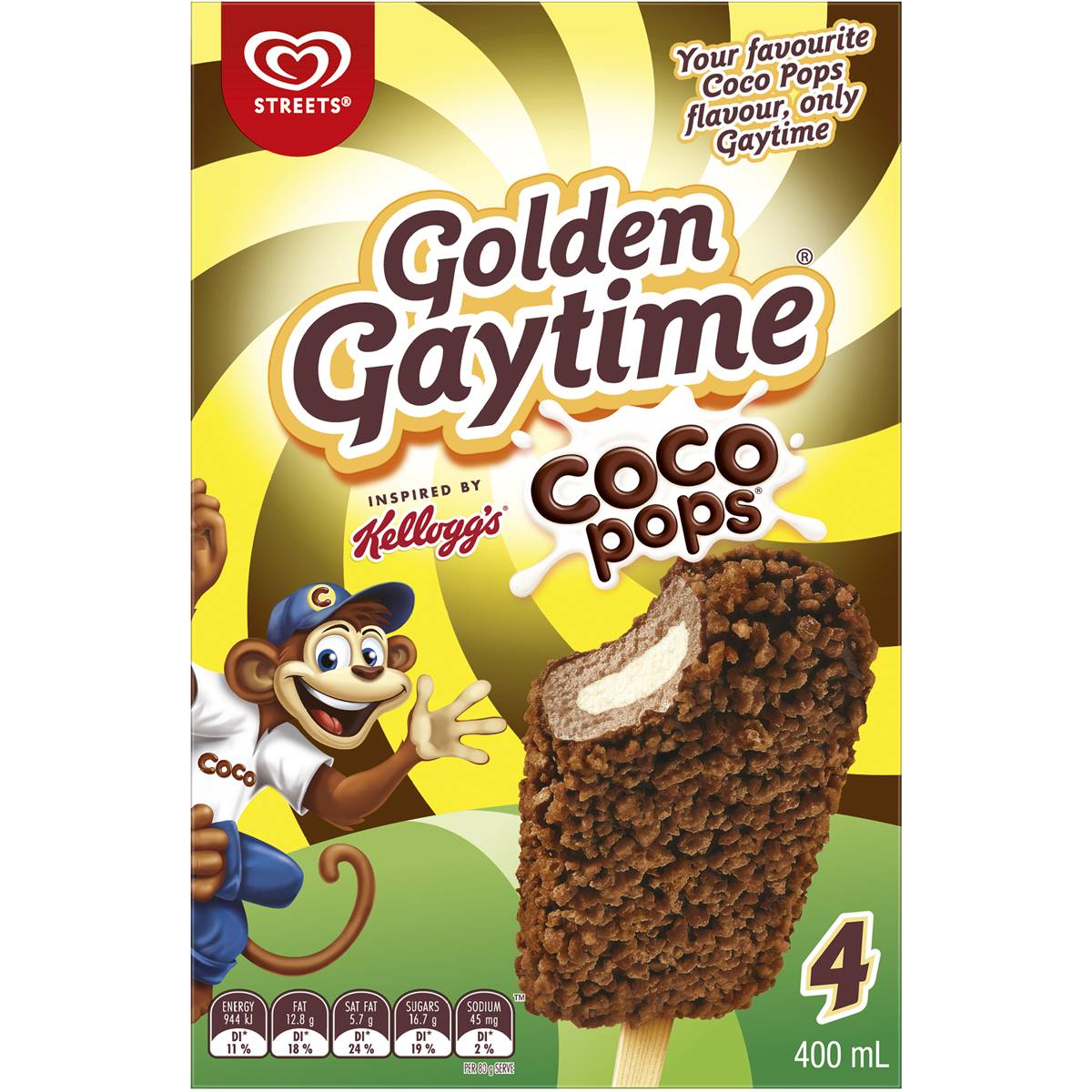 Golden Gaytime Streets Ice Cream Coco Pops 100ml X 4 Pack | Woolworths