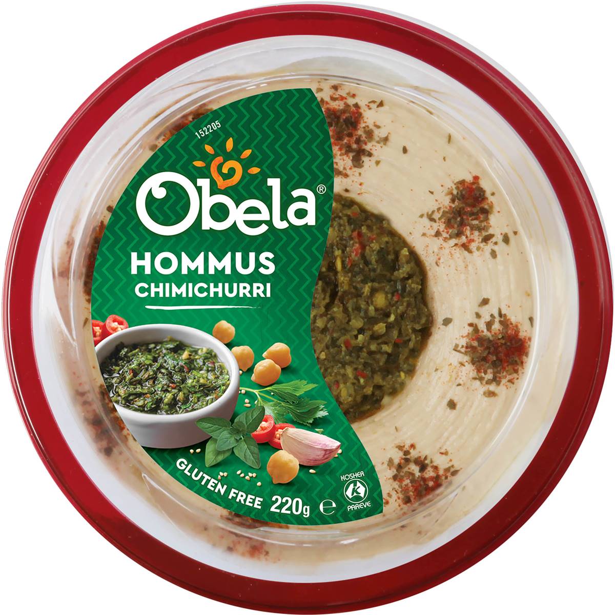 Obela Hommus Chimichurri 220g | Woolworths