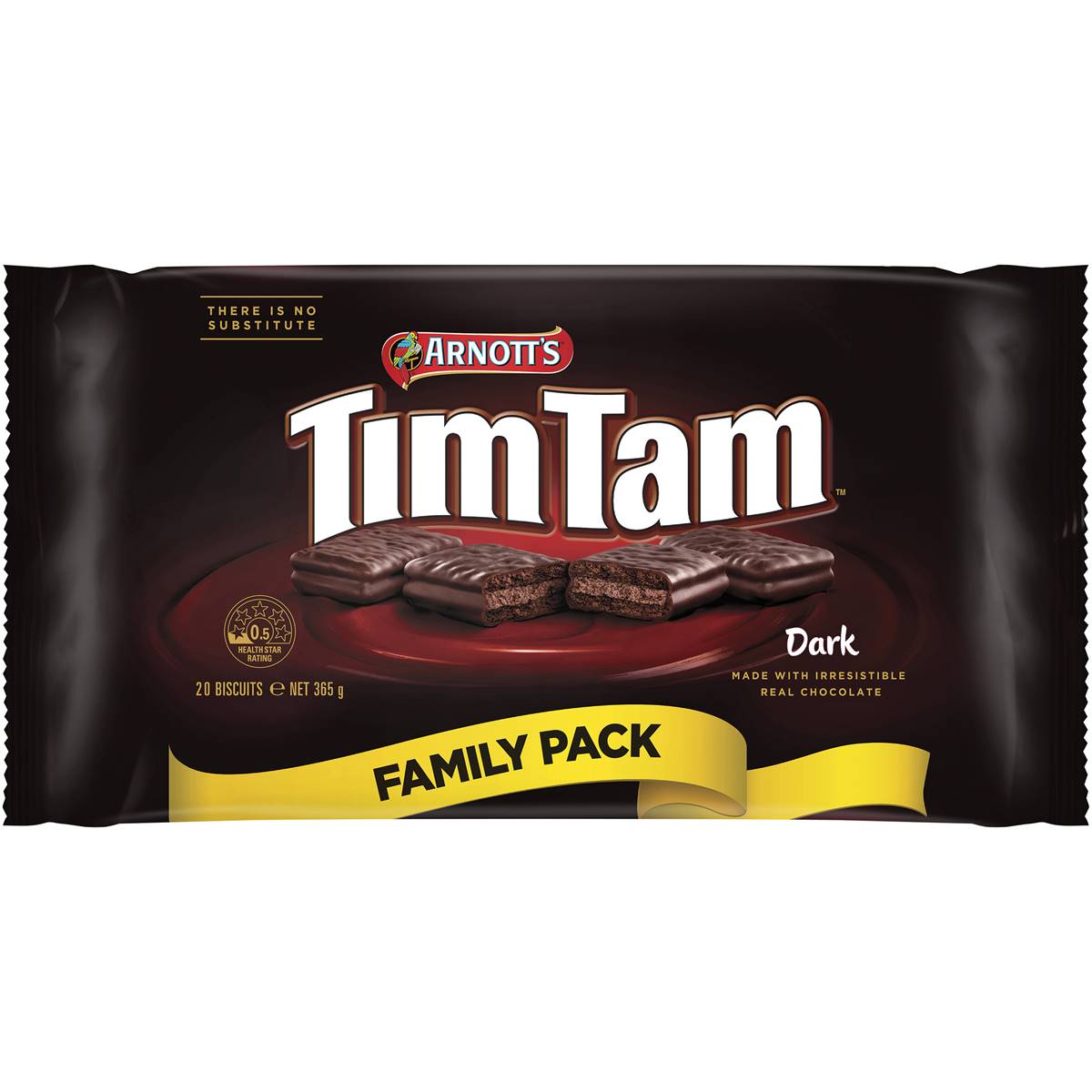 Arnott's Tim Tam Chocolate Biscuits Dark Family Pack 365g | Woolworths