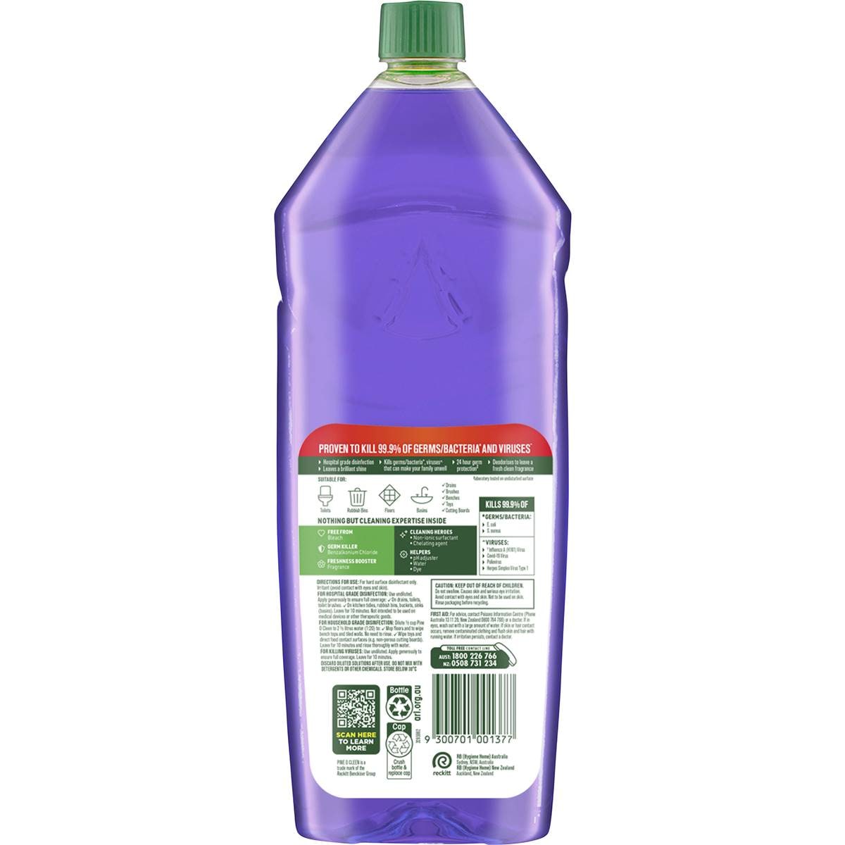 Pine O Cleen Antibacterial Liquid Disinfectant Lavender 1.25l | Woolworths