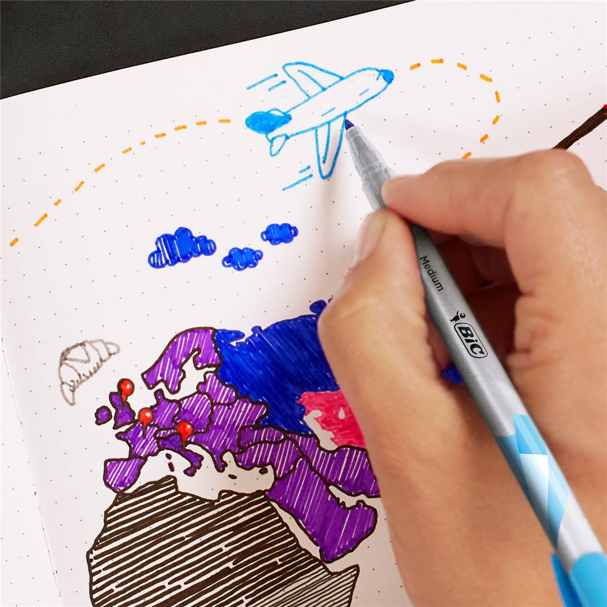 Bic Intensity Medium Tip Felt Pen 8 Pack | Woolworths