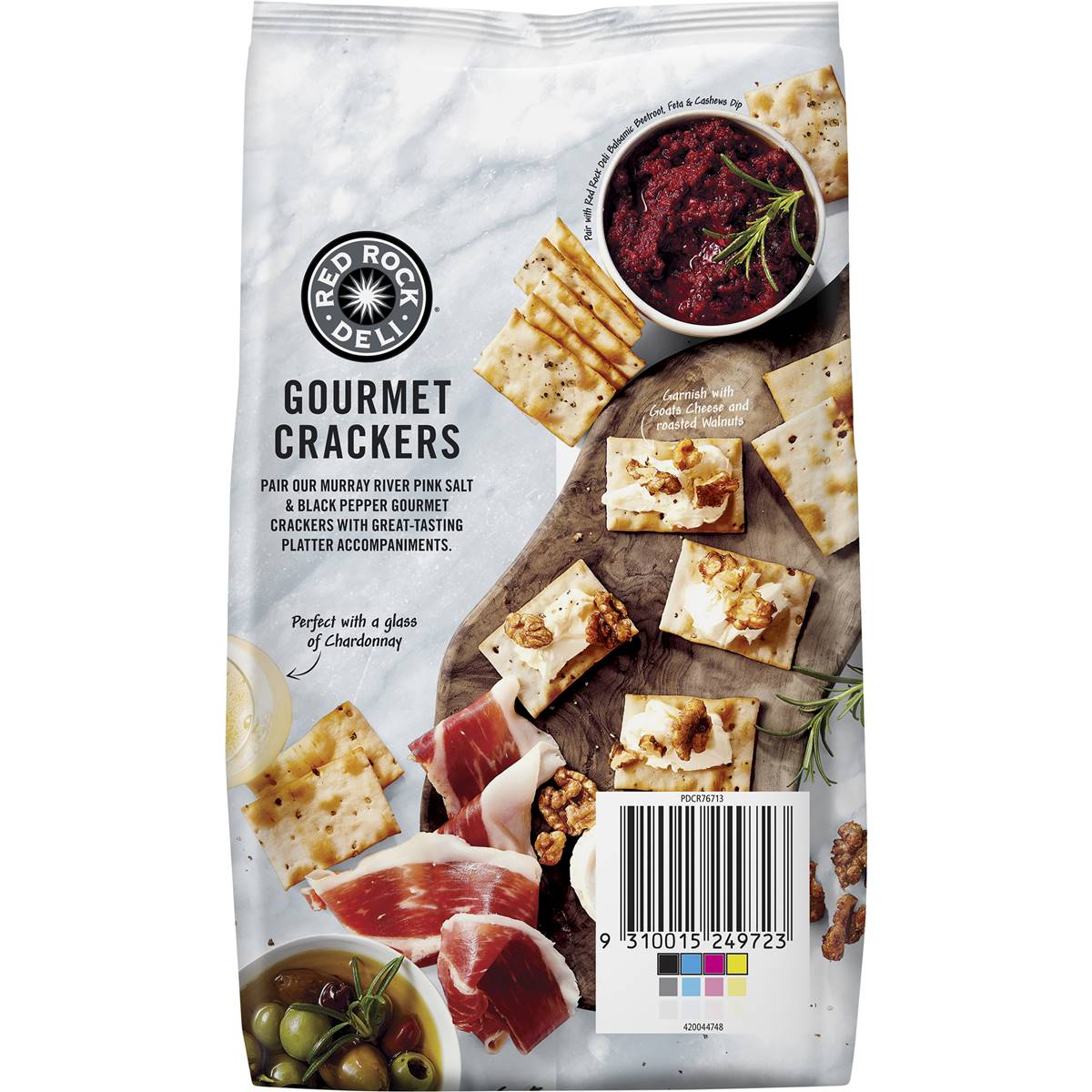Red Rock Deli Gourmet Crackers Murray River Pink Salt & Black Pepper at ...