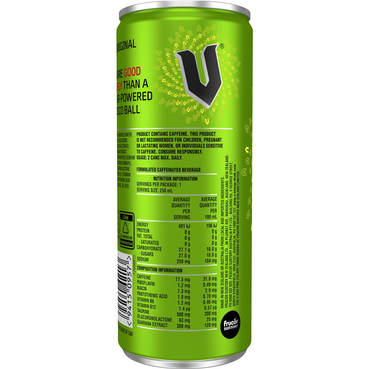 V Energy Energy Drink 250ml | Woolworths