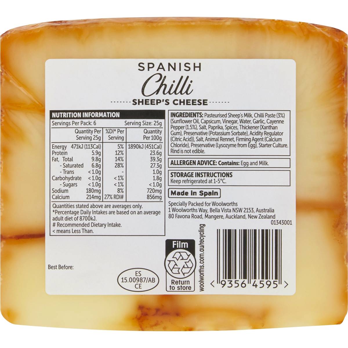 Thomas Dux Spanish Chilli Sheep's Cheese 150g | Woolworths