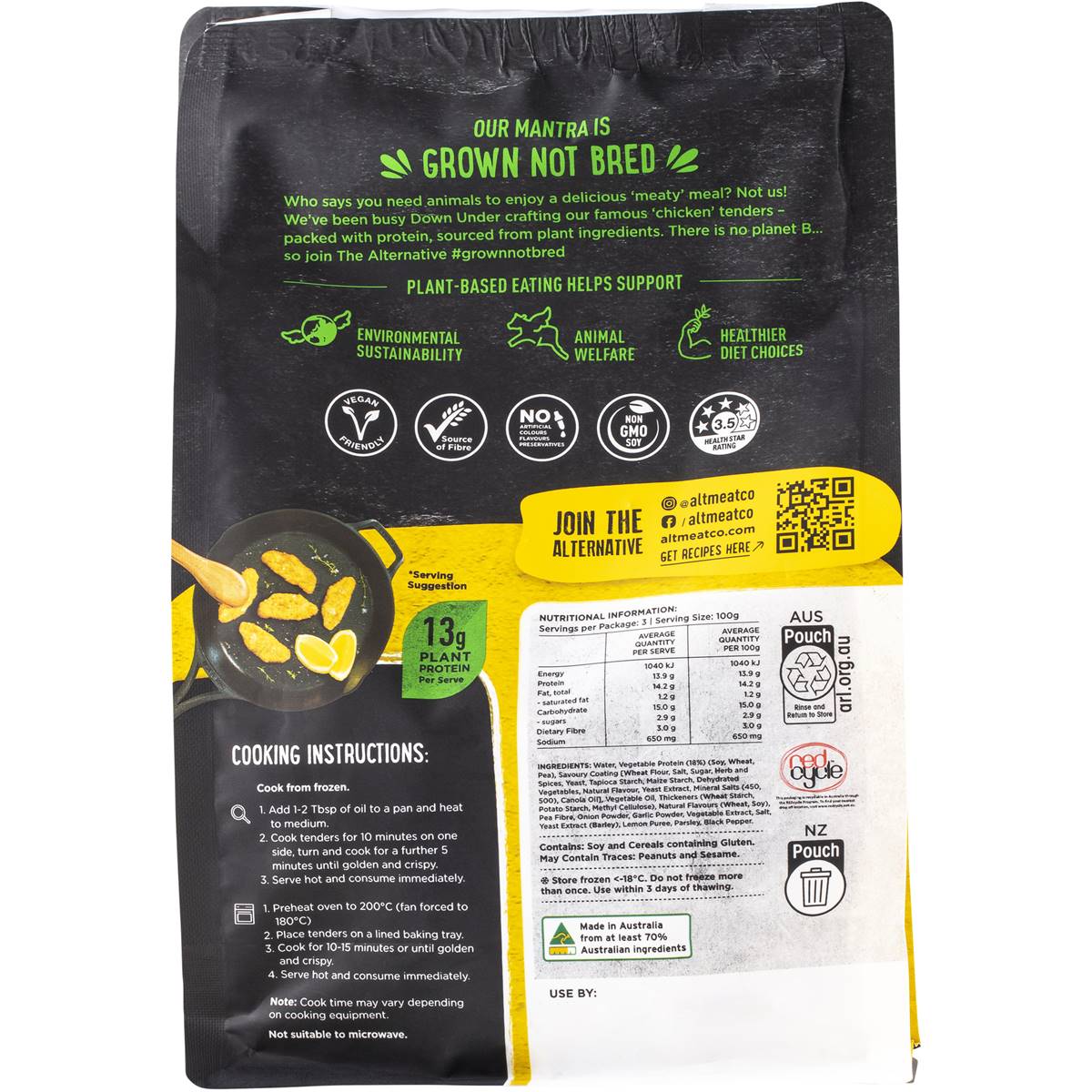 The Alternative Meat Co. The Alternative Chicken Tender Plant Based ...