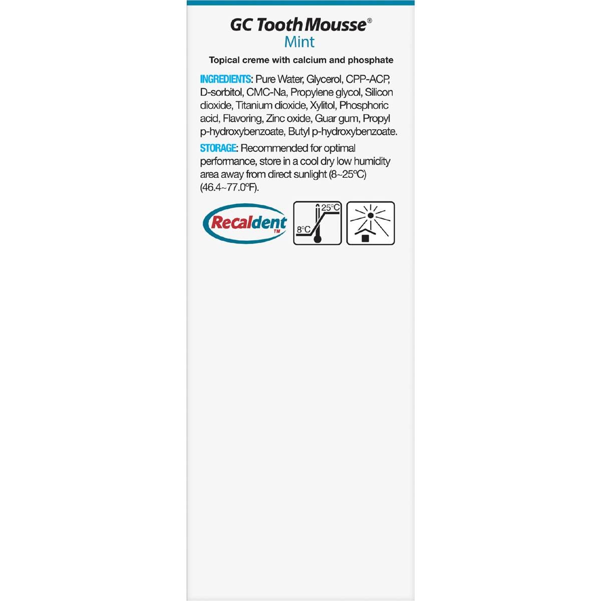 Gc Tooth Mousse Mint 40g | Woolworths