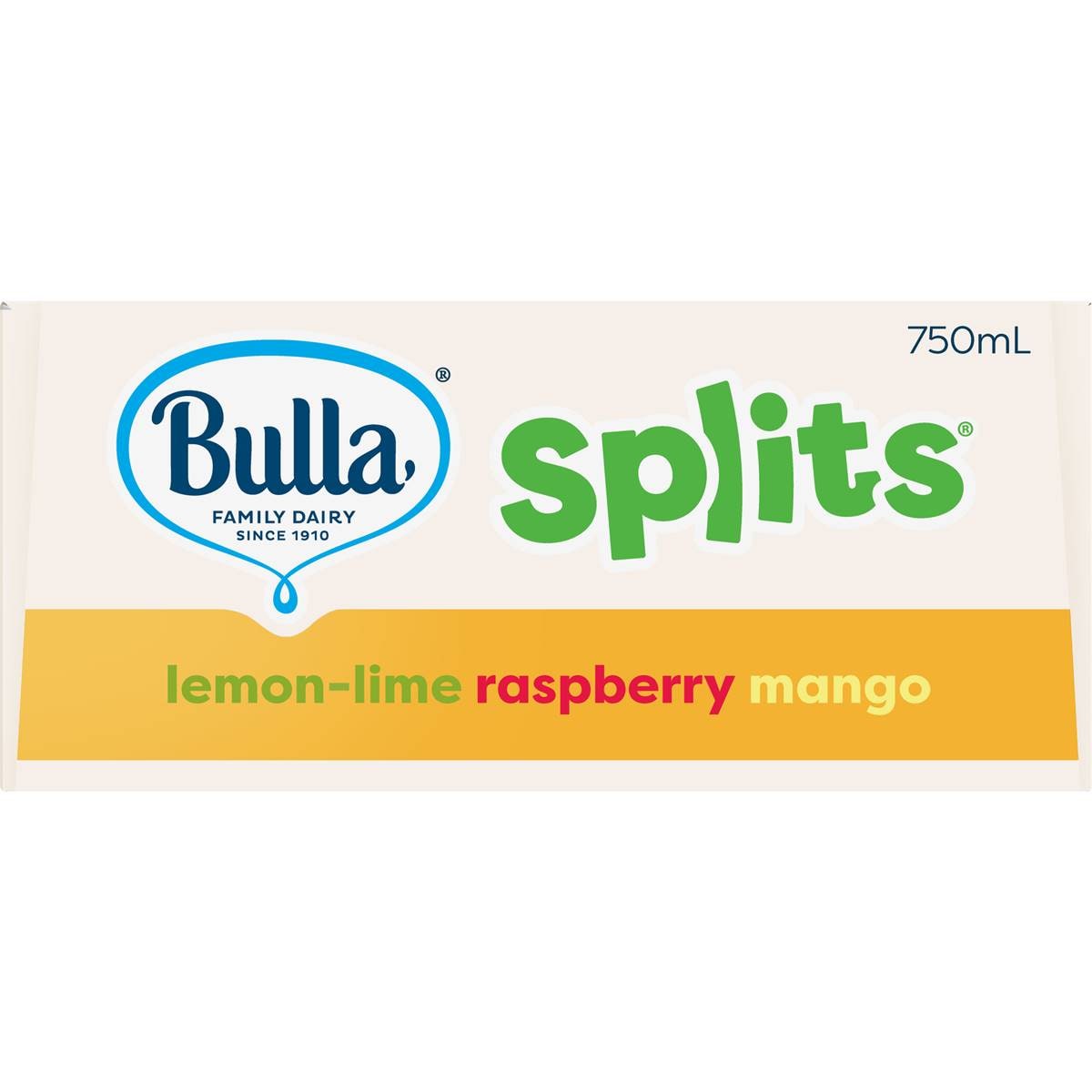 Bulla Splits Multipack Raspberry, Mango & Lemon Lime 10 Pack | Woolworths