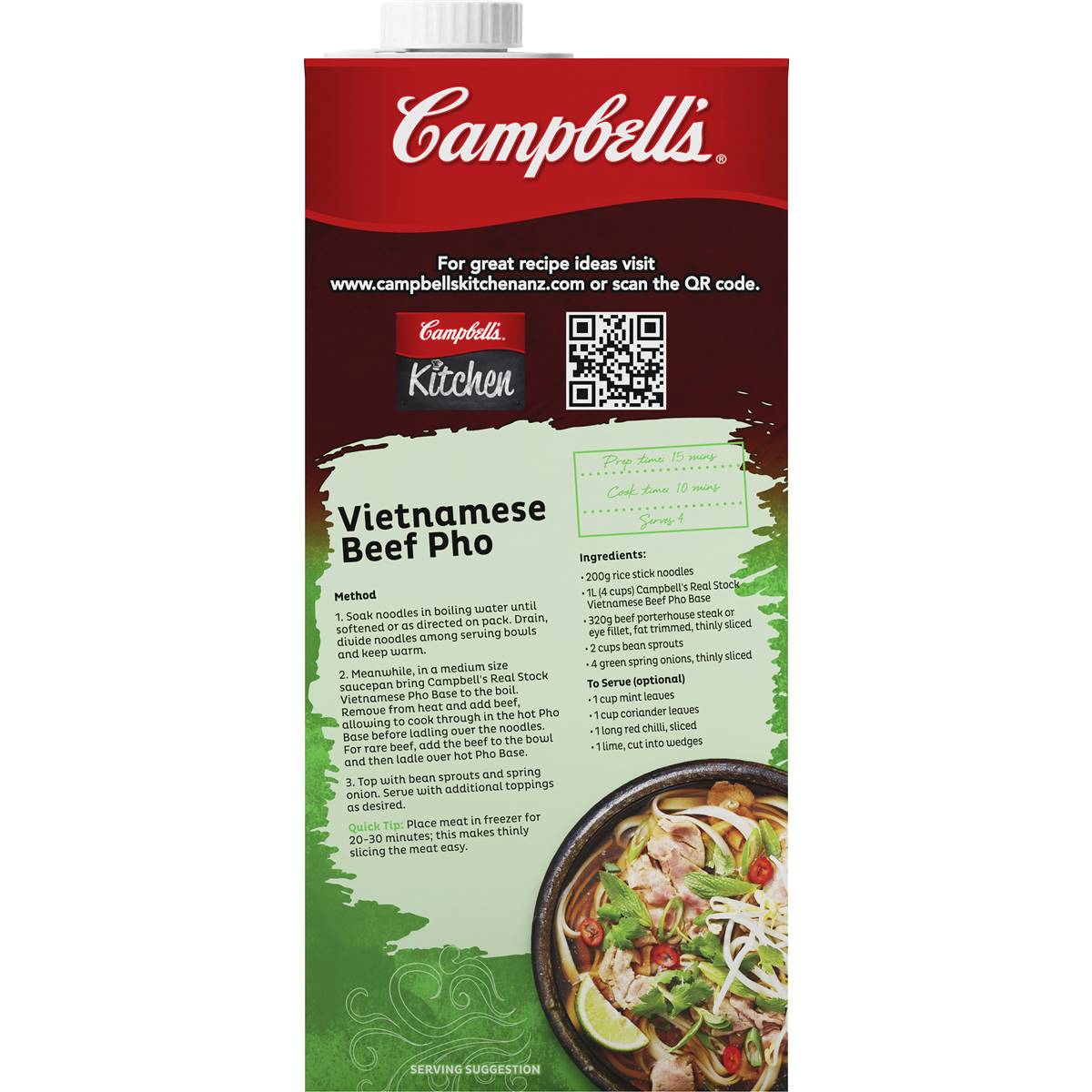 Campbell's Real Stock Vietnamese Beef Pho Base 1l | Woolworths
