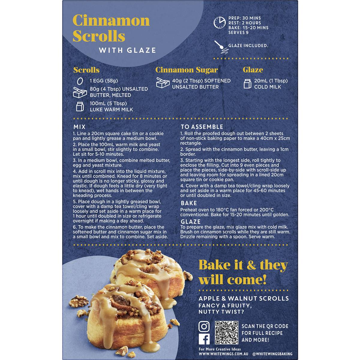 White Wings Cinnamon Scrolls With Glaze 508g | Woolworths White Wings Cinnamon Scrolls With Glaze 508g | Woolworths