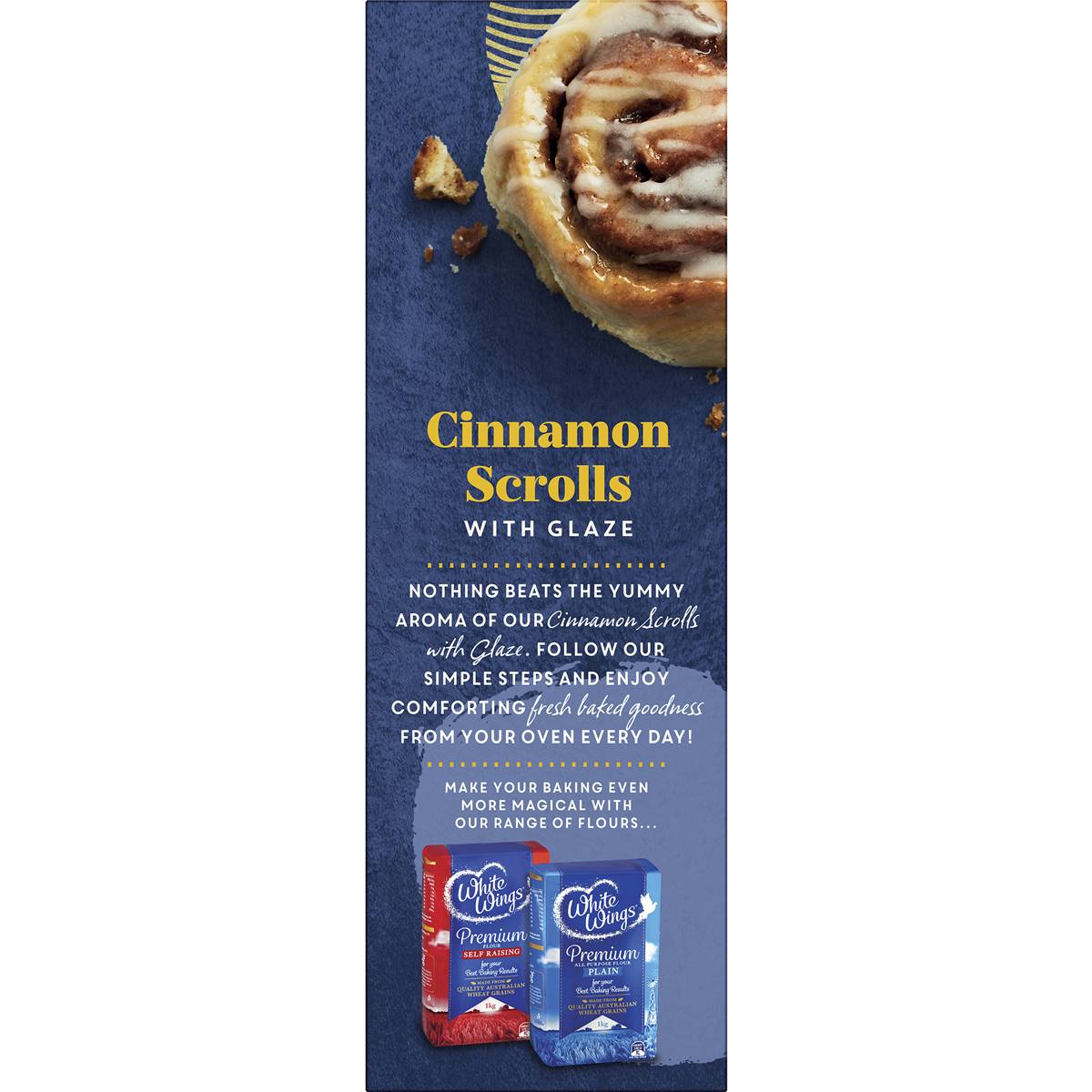 White Wings Cinnamon Scrolls With Glaze 508g | Woolworths White Wings Cinnamon Scrolls With Glaze 508g | Woolworths