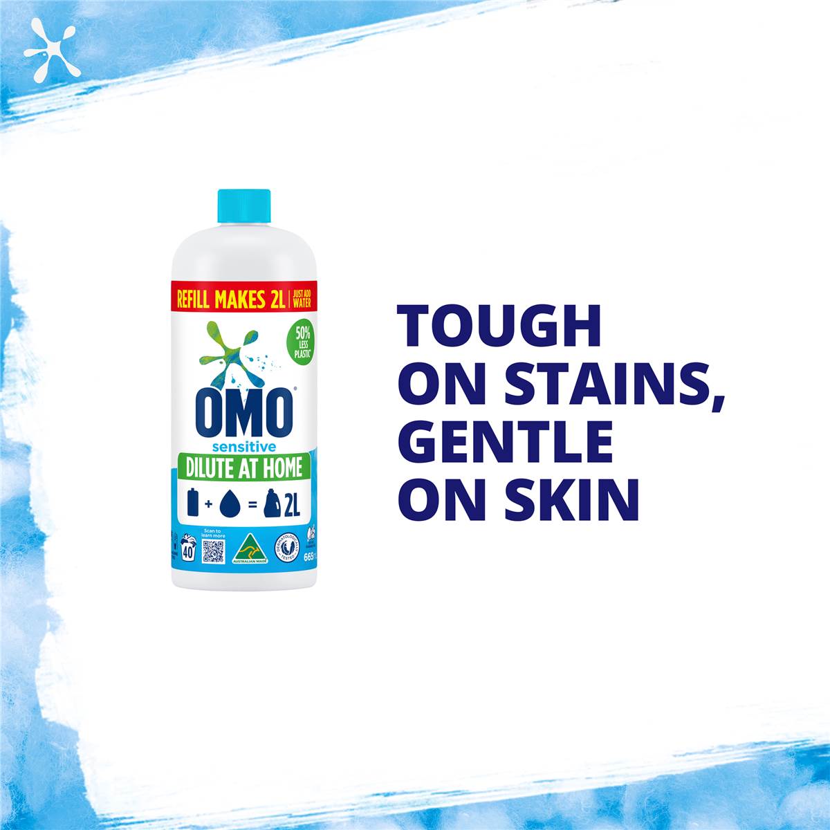 Omo Sensitive Laundry Liquid Refill Dilute At Home 665 Ml | Woolworths