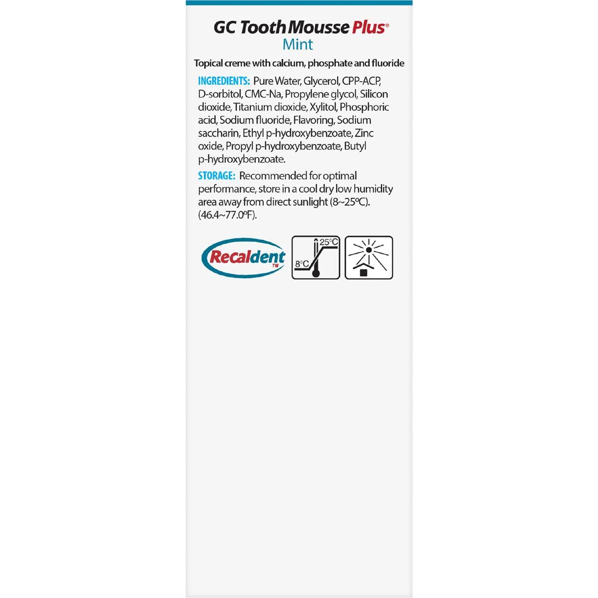 Gc Tooth Mousse Plus Mint 40g | Woolworths