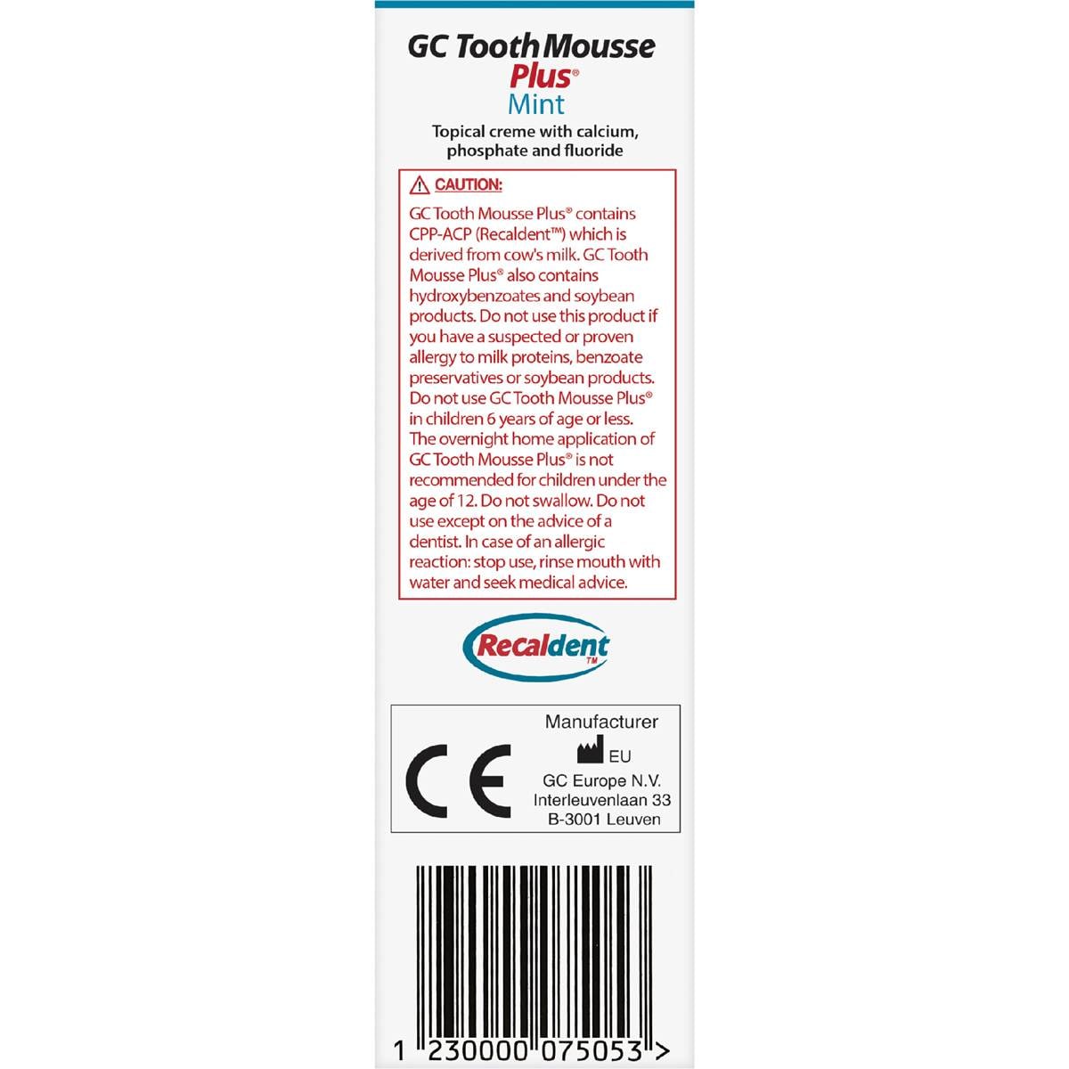 Gc Tooth Mousse Plus Mint 40g | Woolworths