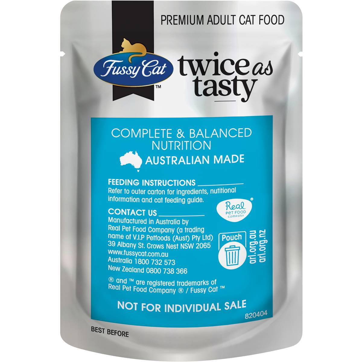 Fussy Cat Grain Free Adult Wet Cat Food Mince & Morsels 80g X24 Pack ...