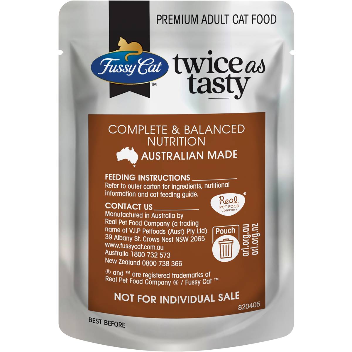 Fussy Cat Grain Free Adult Wet Cat Food Mince & Morsels 80g X24 Pack ...