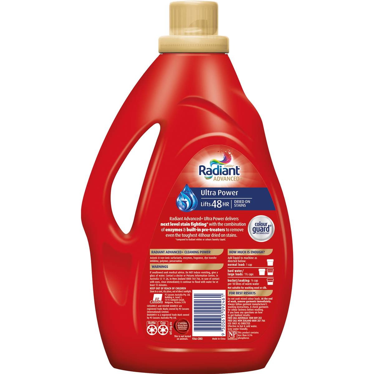 Radiant Advanced+ Ultra Power Laundry Liquid Detergent 1.8l | Woolworths