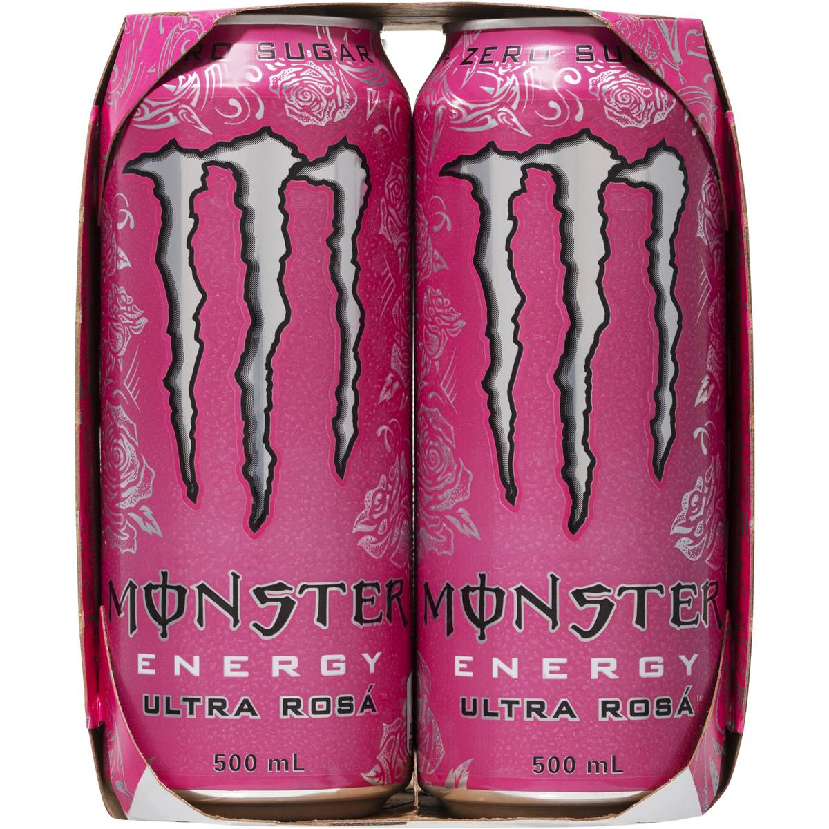 Monster Energy Ultra Rosa Multipack Cans 500ml X4 Pack | Woolworths
