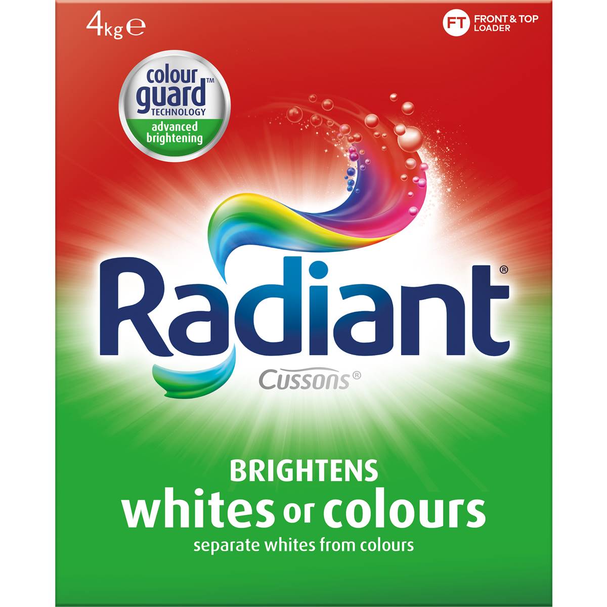 Radiant Whites Or Colours Laundry Detergent Washing Powder 4kg | Woolworths