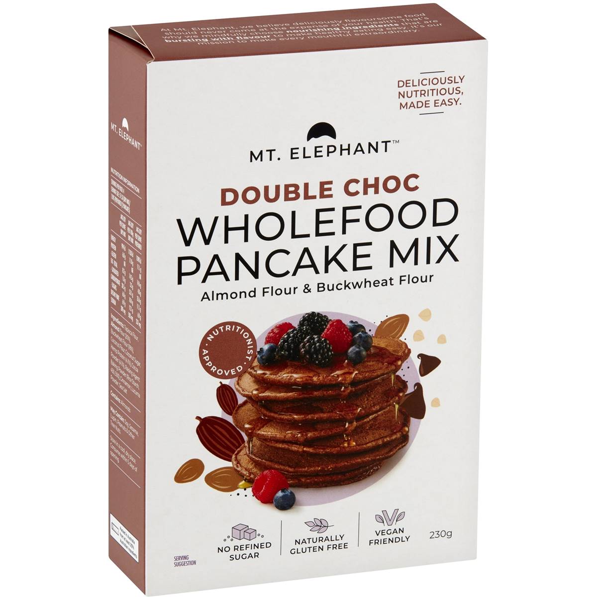 Mt Elephant Almond & Buckwheat Cocoa Pancake Mix 230g | Woolworths