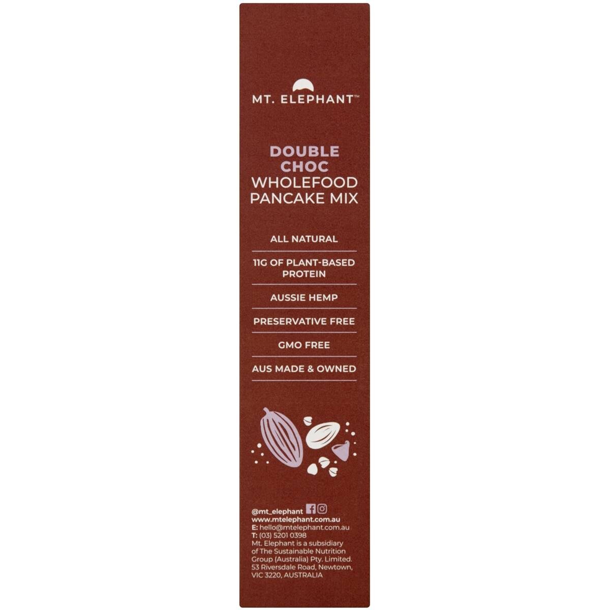 Mt Elephant Almond & Buckwheat Cocoa Pancake Mix 230g | Woolworths