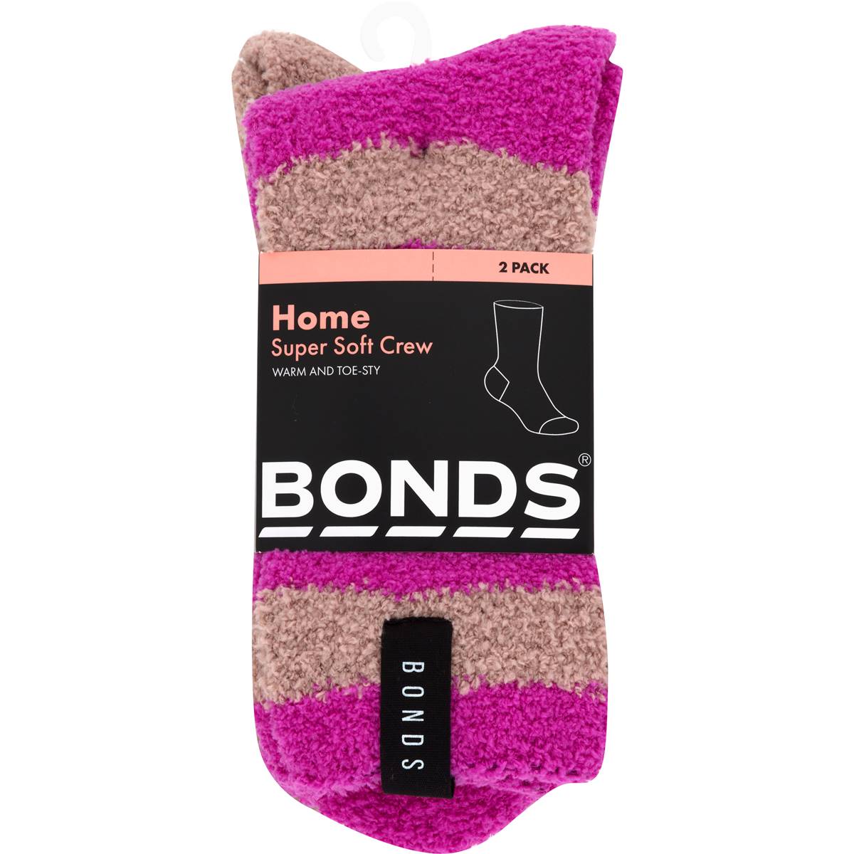 Bonds Ladies Super Soft Crew Pink Size 3-8 2 Pack | Woolworths