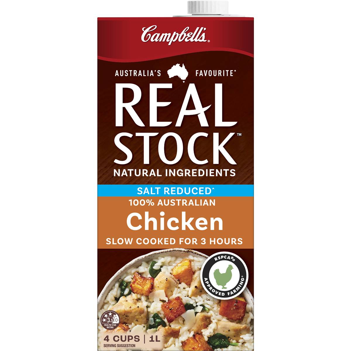 Campbell's Real Stock Chicken Salt Reduced Liquid Stock 1l | Woolworths