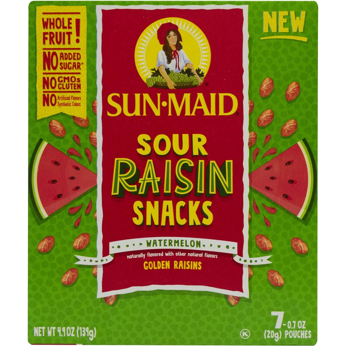 Sun-maid Sour Raisin Snacks Watermelon 7 Pack | Woolworths
