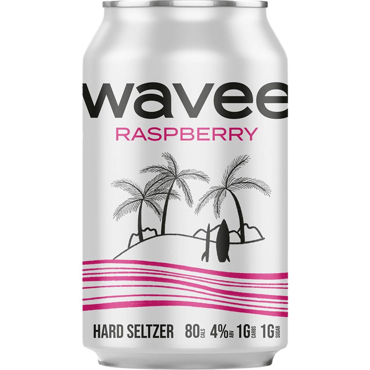 Wavee Hard Seltzer Raspberry Can 330ml | Woolworths