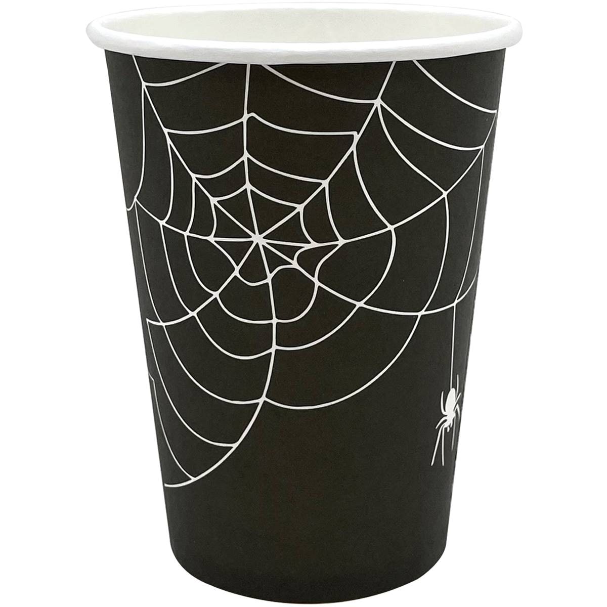 Halloween Spider Web Cups Black 8 Pack | Woolworths