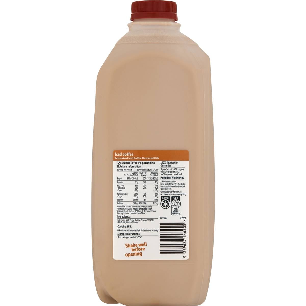 Woolworths Iced Coffee Flavoured Milk 2l | Woolworths