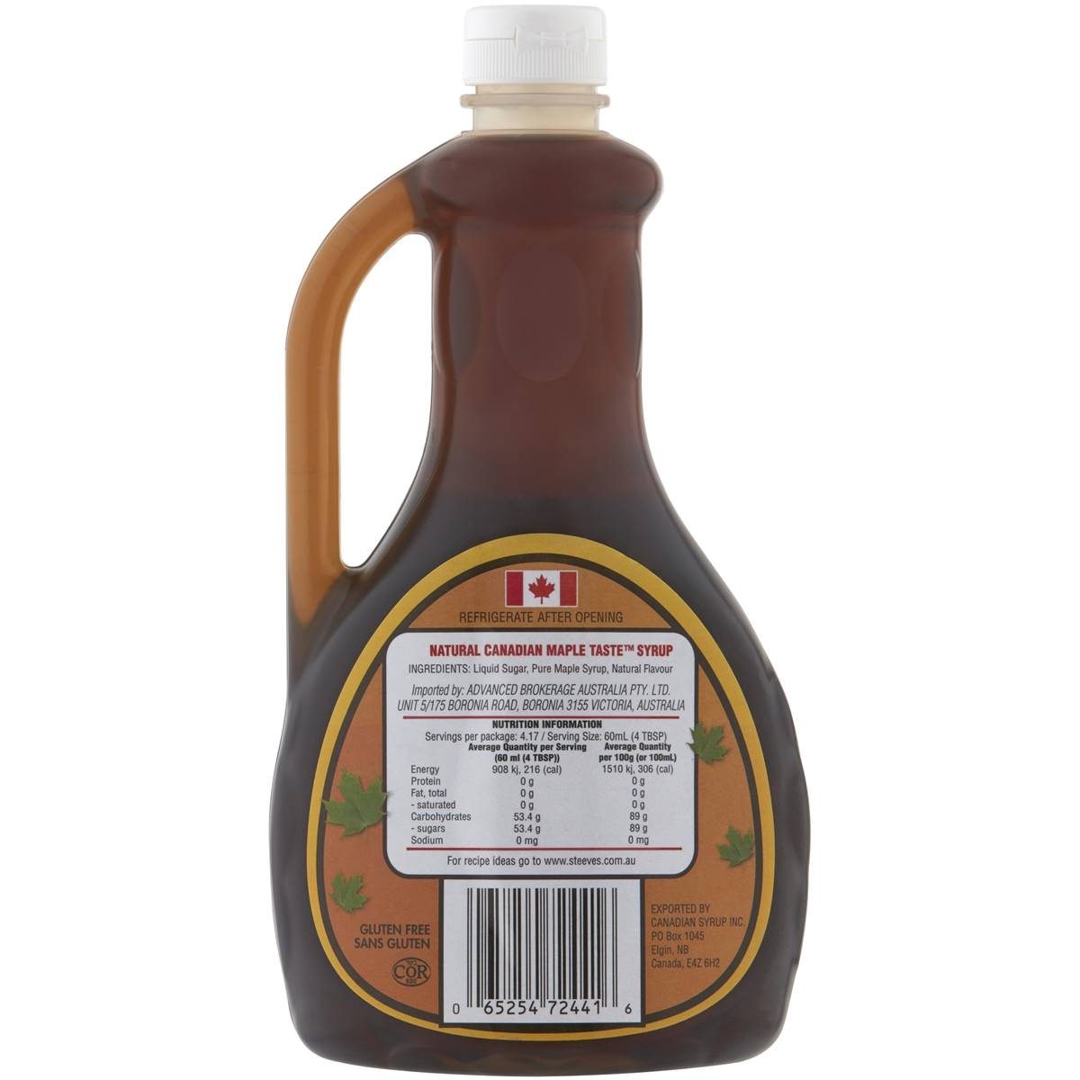 Steeves Maples Natural Canadian Maple Syrup 750ml | Woolworths