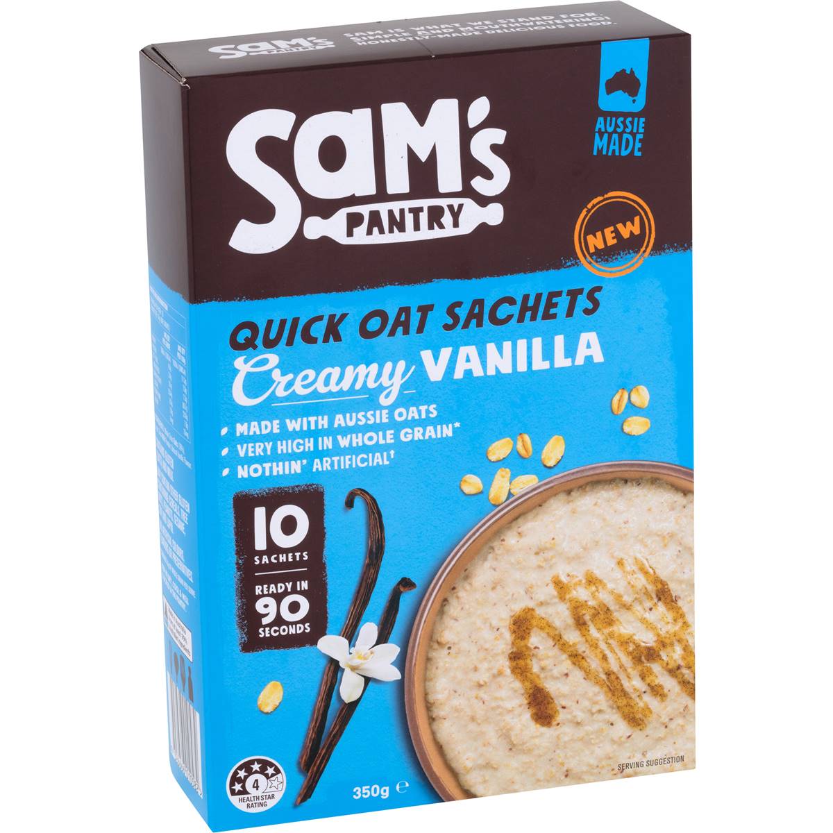 Sam's Pantry Quick Oat Sachets Creamy Vanilla 10 Pack | Woolworths