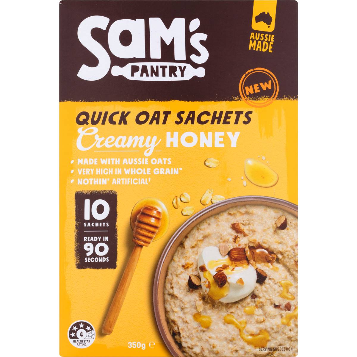 Sam's Pantry Quick Oat Sachets Creamy Honey 10 Pack | Woolworths