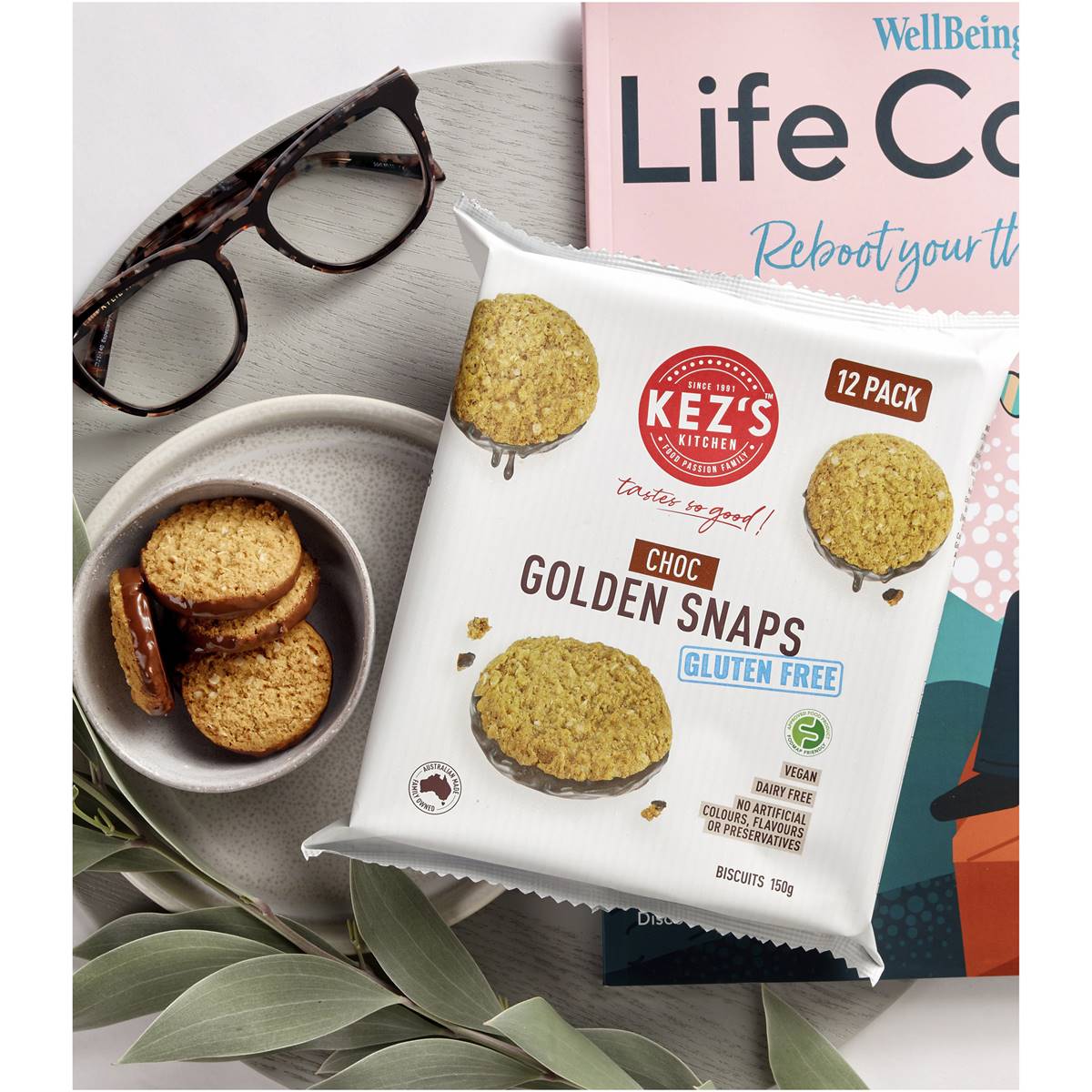 Kez's Kitchen Gluten Free Choc Golden Snaps 150g | Woolworths