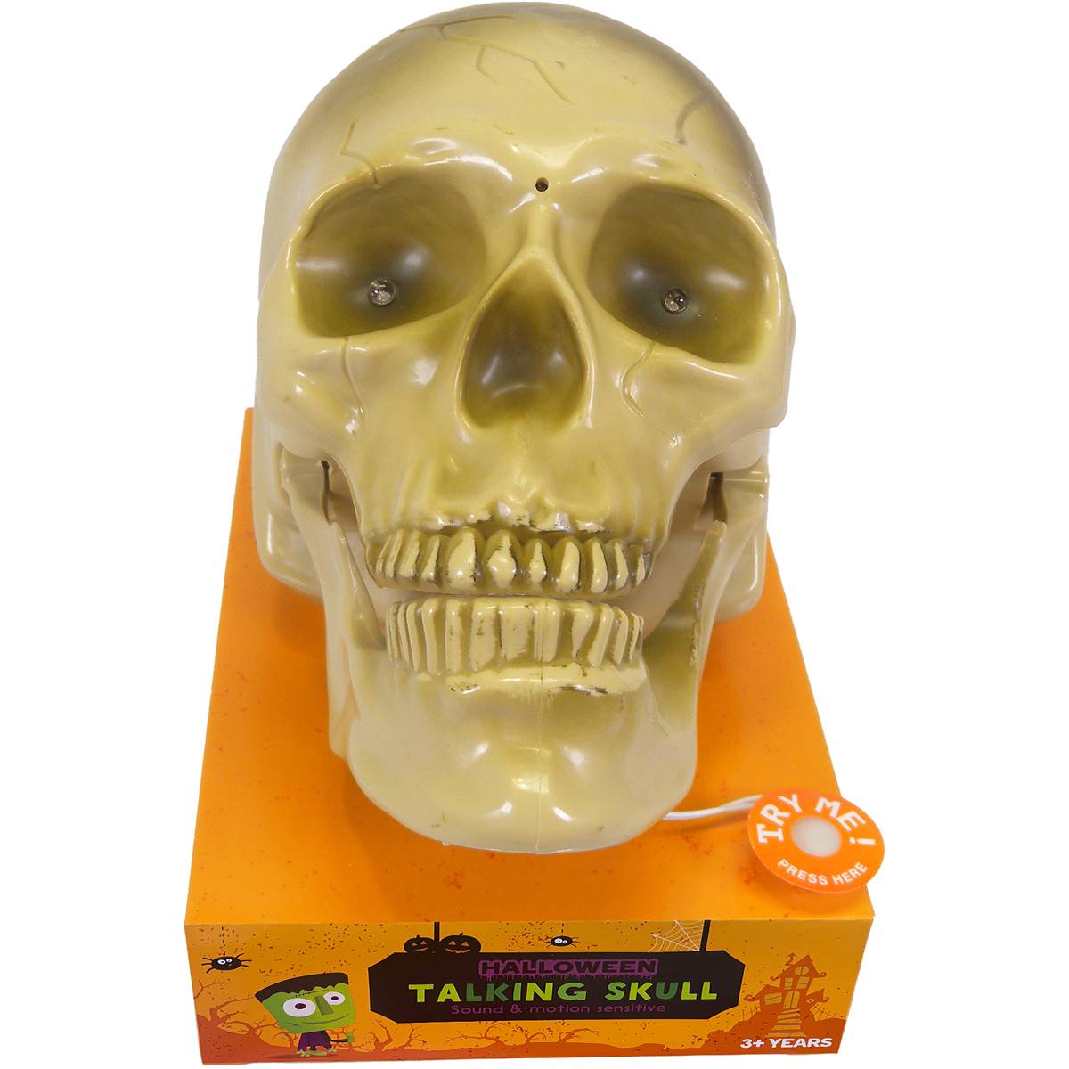Halloween Sound & Light Talking Skull Each | Woolworths