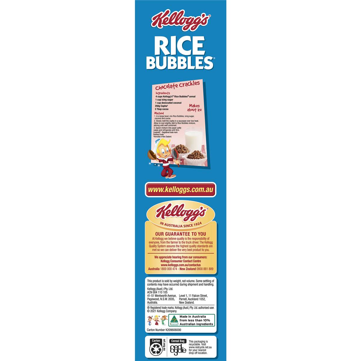 Kellogg's Rice Bubbles Puffed Rice Breakfast Cereal 880g | Woolworths