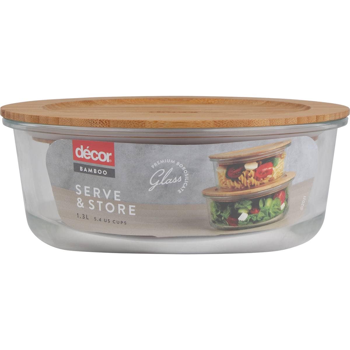 Decor Bamboo Serve & Store Round 1.3l Each | Woolworths
