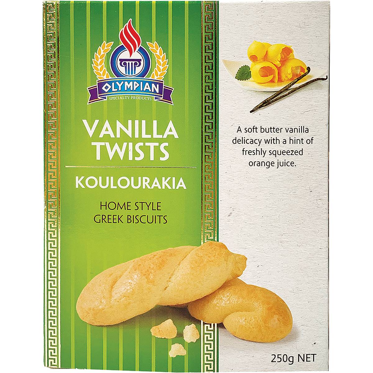 Olympian Vanilla Twists Koulourakia 250g | Woolworths