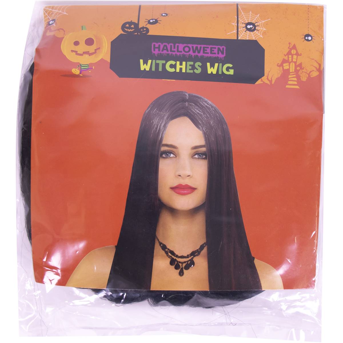 Halloween Witches Wig Long Black Each | Woolworths