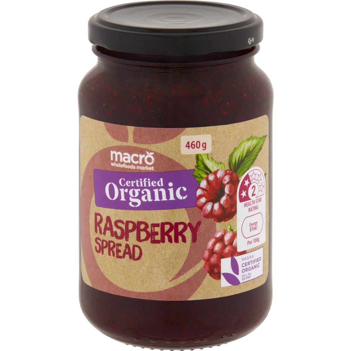 Macro Organic Raspberry Spread 460g | Woolworths