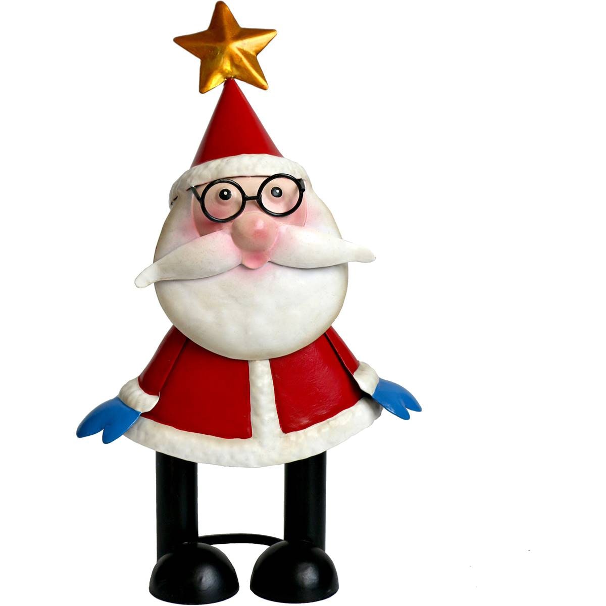 Christmas Metal Santa Each | Woolworths