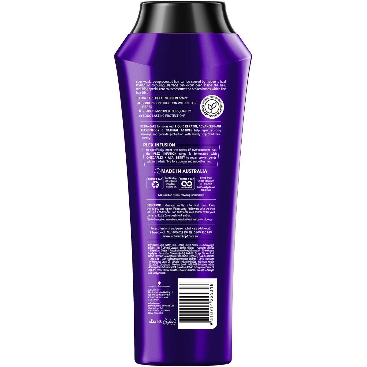 Schwarzkopf Extra Care Plex Infusion Bonding Shampoo 400ml | Woolworths