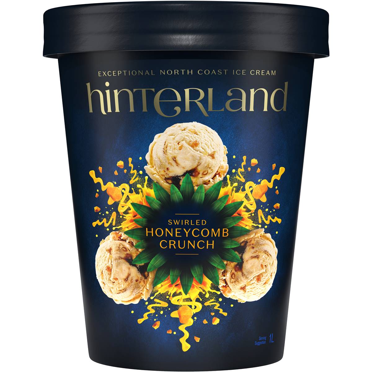Hinterland Swirled Honeycomb Crunch Ice Cream 1l | Woolworths