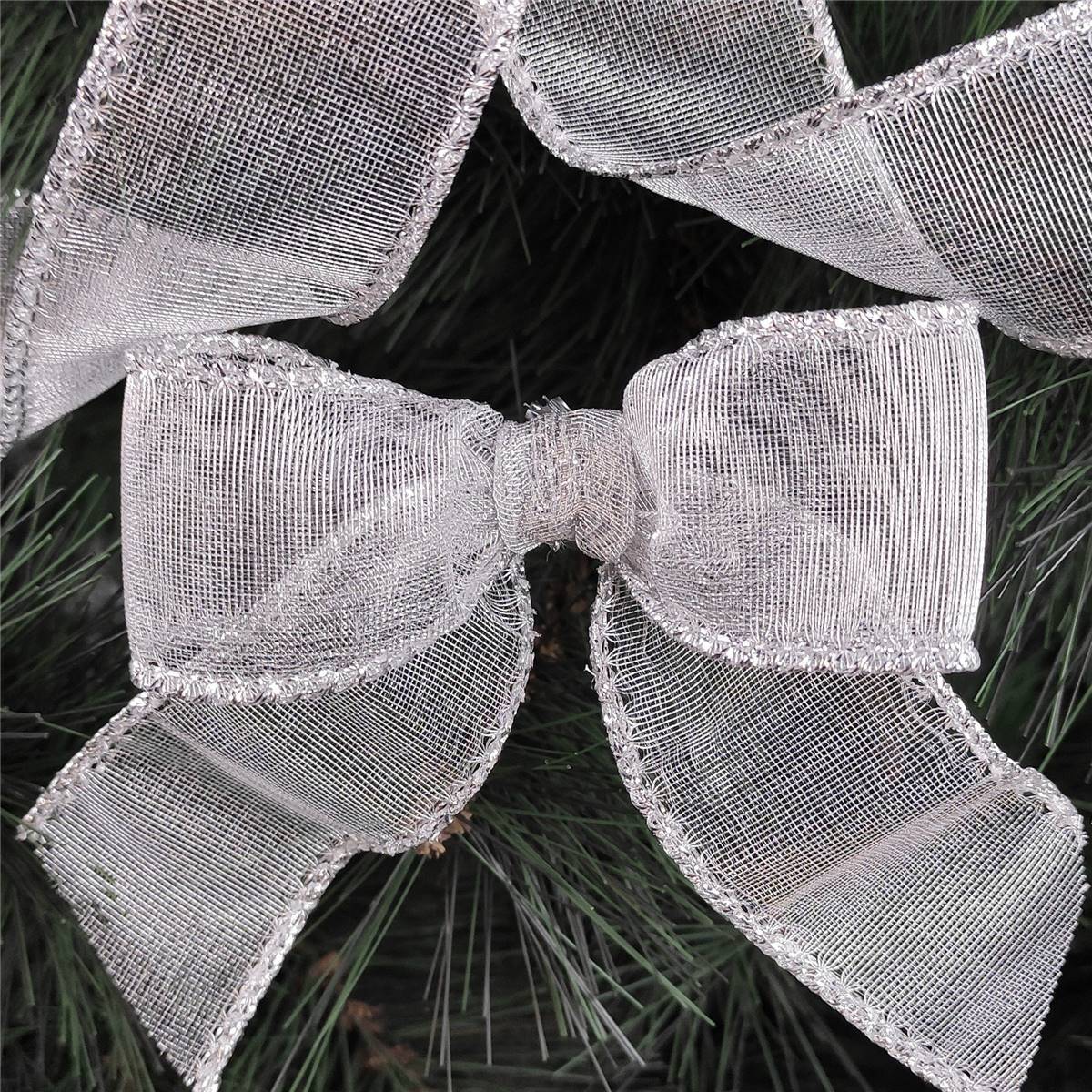 Christmas Silver Fabric Ribbon 3 Meters Each | Woolworths