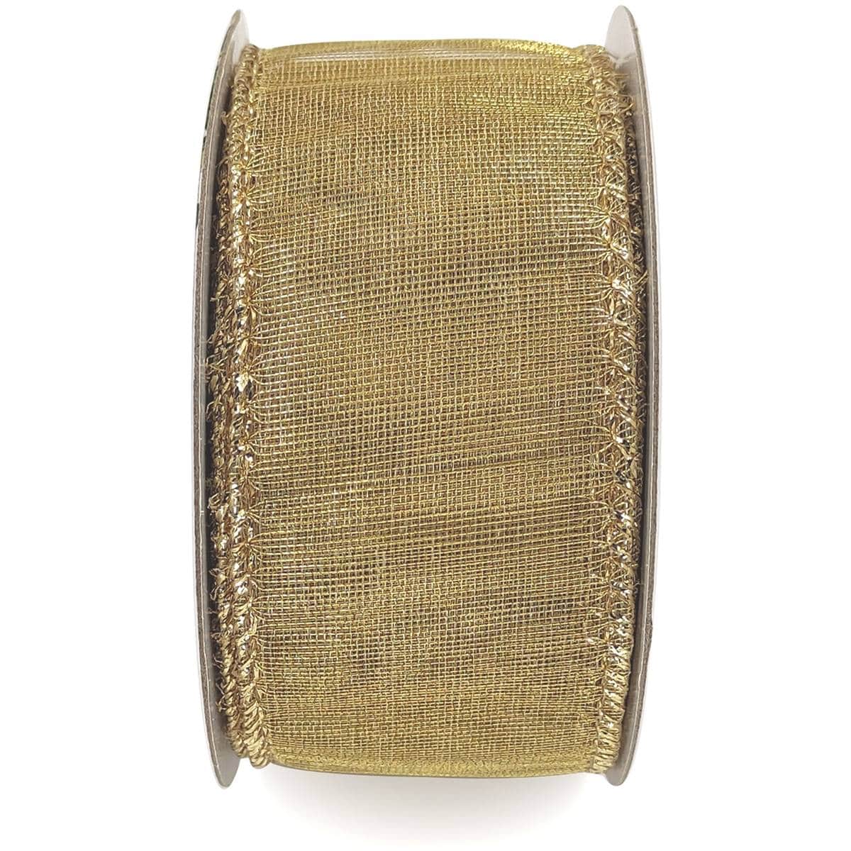 Christmas Gold Fabric Ribbon 3 Meters Each | Woolworths